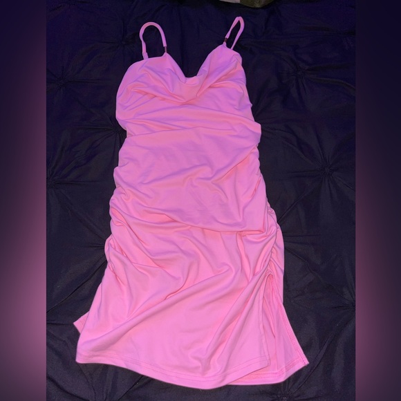 SHEIN | Dresses | Baby Pink Ruched Bodycon Dress | Poshmark